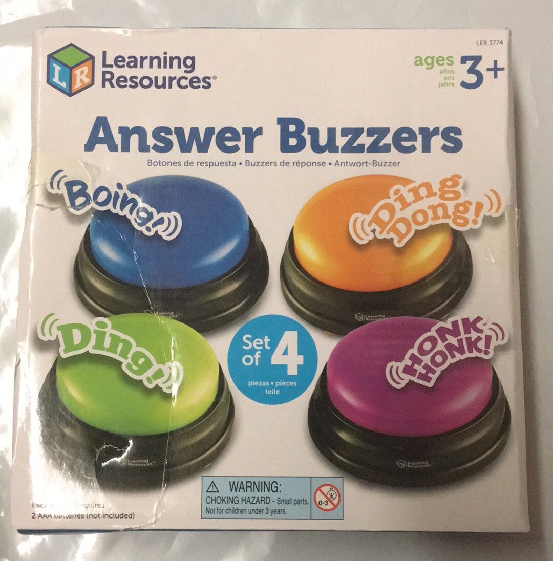 Learning Resources Answer Buzzers - Set of 4, Ages 3+---New but box damaged | eBay