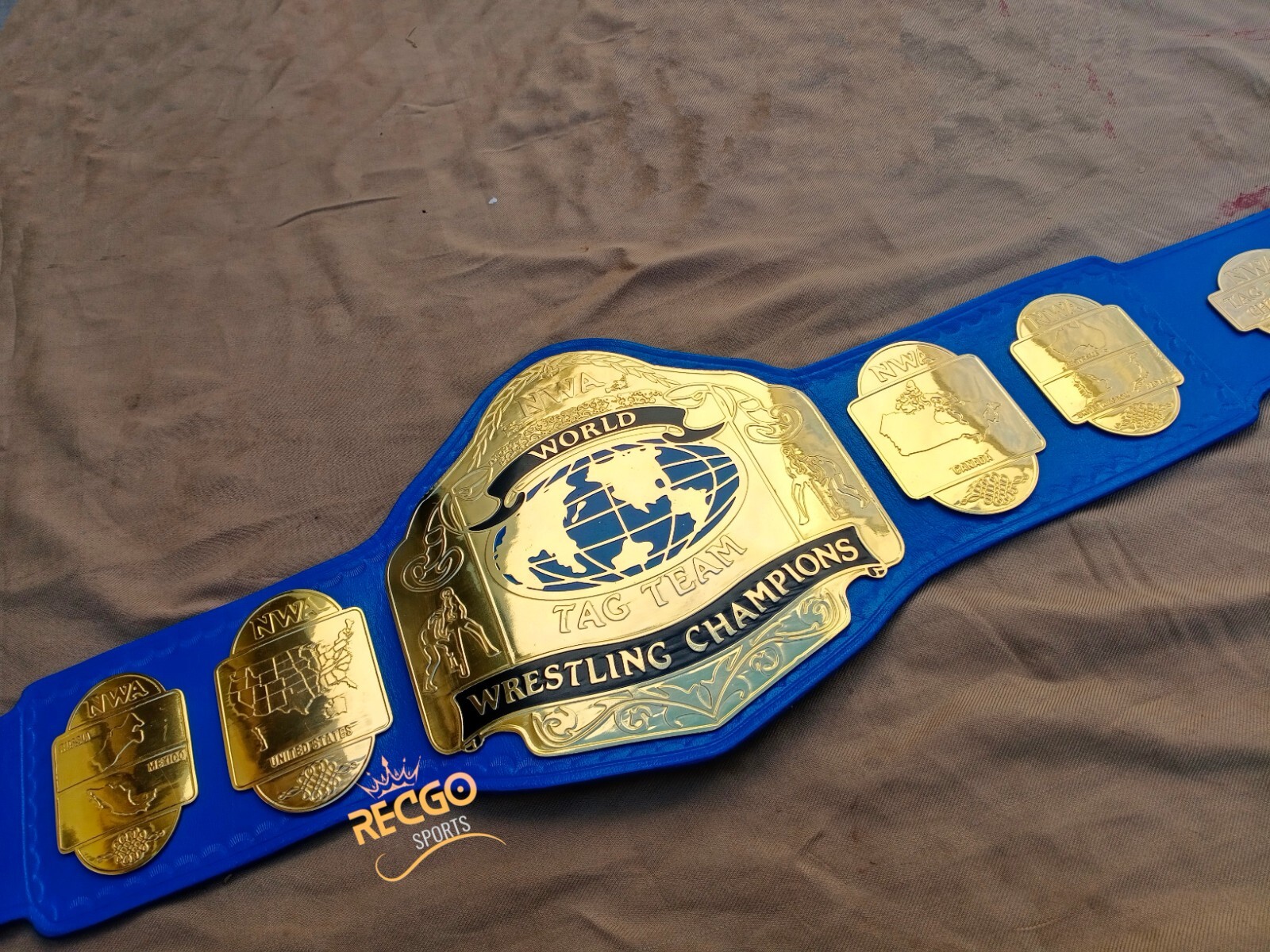 NWA World Tag Team Heavyweight Wrestling Championship belt 2mm Brass | eBay