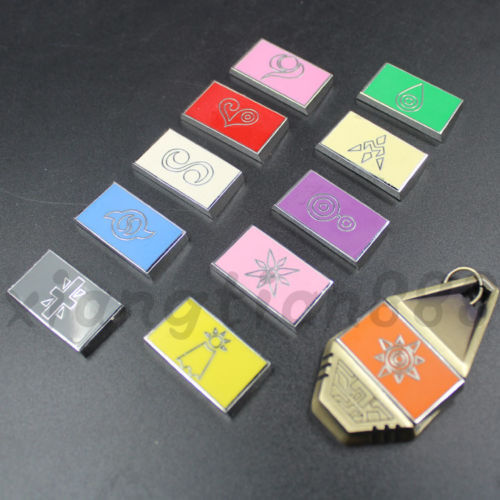 Digimon Adventure Evolution Badge Tag & Crest Emblem Necklaces Keychain ...