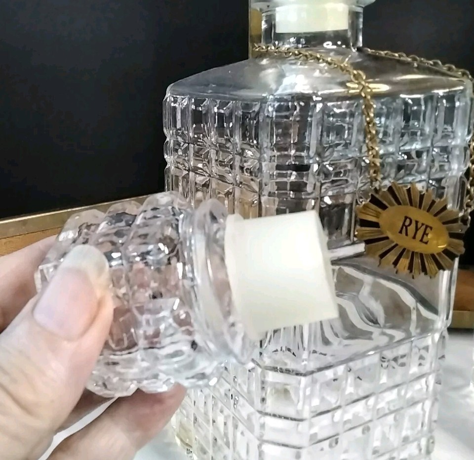 Mid Century Liquer Decanters Lockable Caddy Carry Case Whiskey Rye tags ...