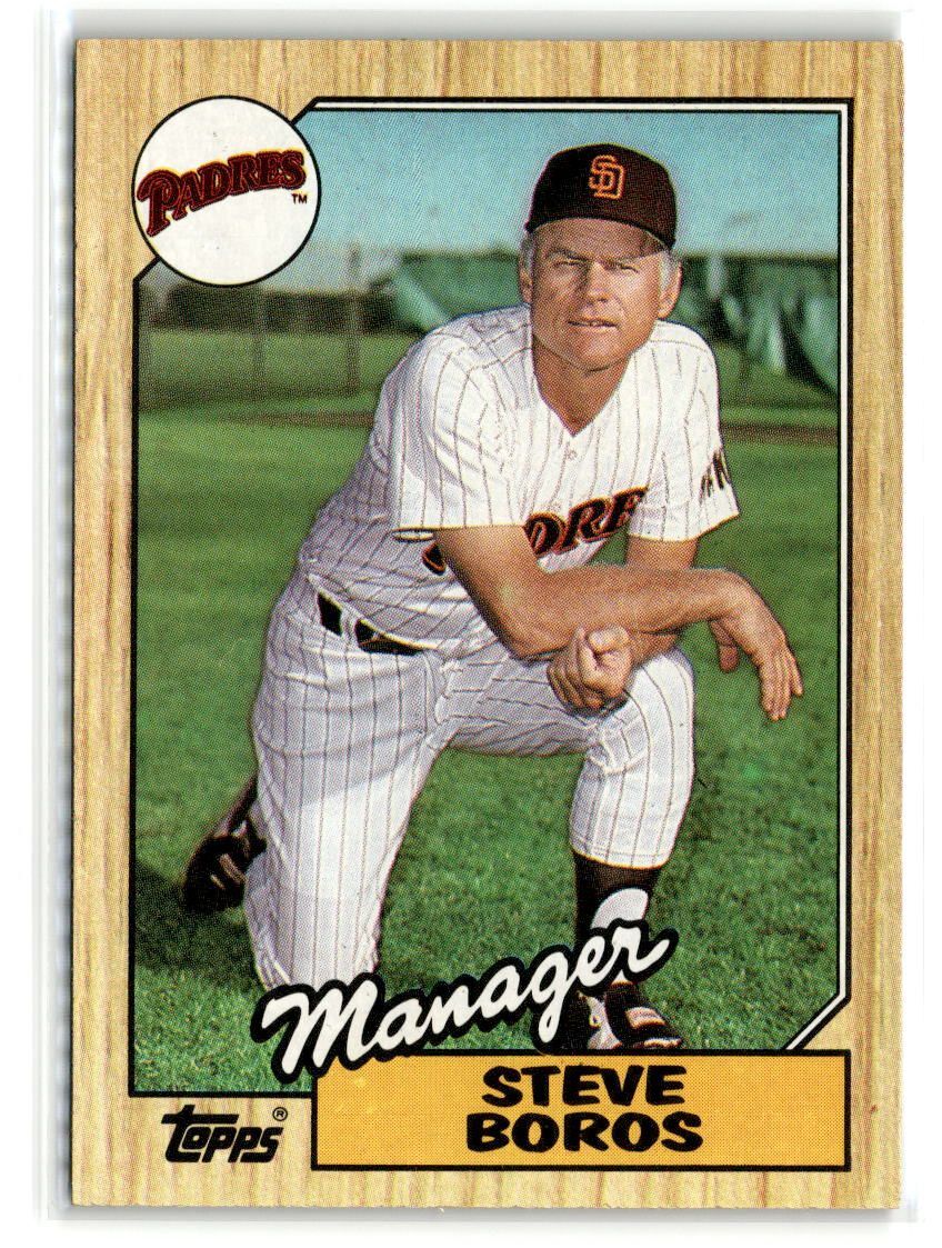 1987 Topps BASEBALL #143 Steve Boros San Diego Padres | eBay
