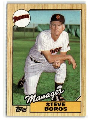 1987 Topps BASEBALL #143 Steve Boros San Diego Padres | eBay