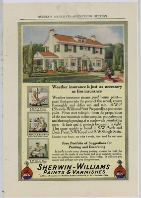1914 Sherwin Williams Paint & Varnish Ad: SWP House Paint - Cleveland ...