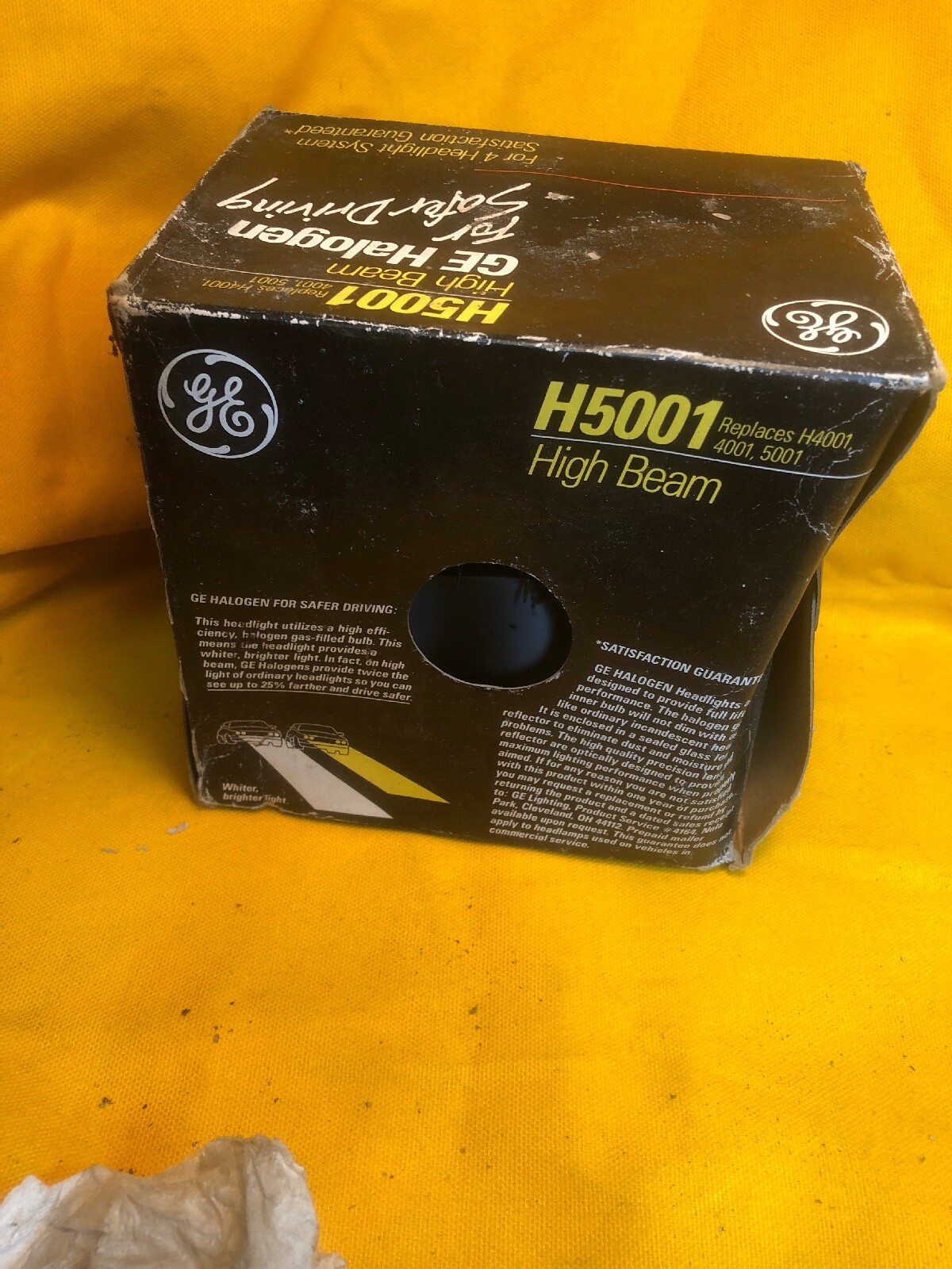 H5001 Hi Beam 5.75 Round Headlight Halogen Bulb 12V Car-Bike vintage GE ...