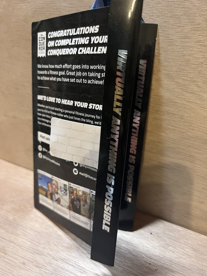 New! The Conqueror Virtual Challenge Medal Great Barrier Reef Will box ...