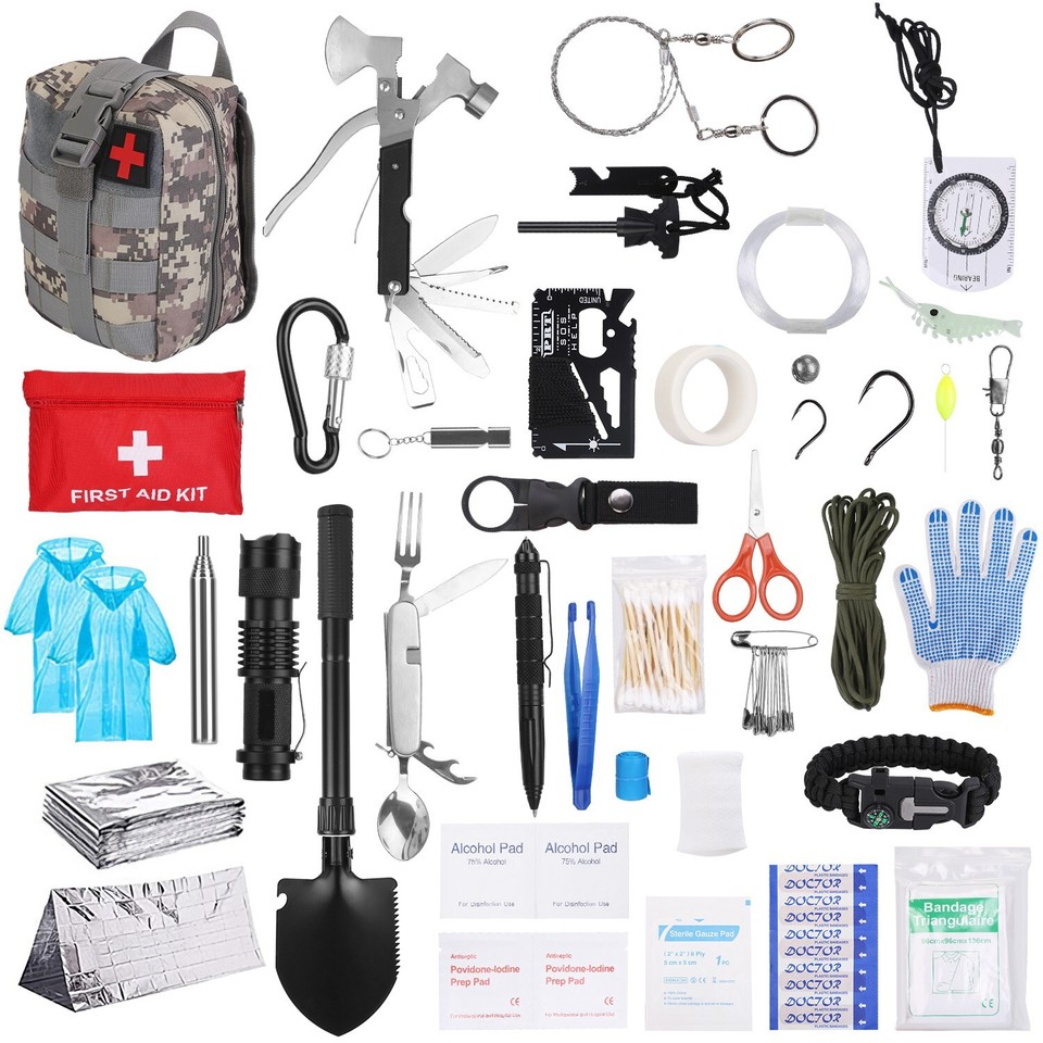 First Aid Bug out Military Prepper Kit /Portable Power Station Solar ...