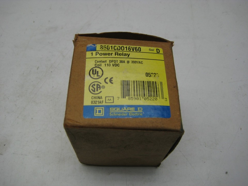 SQUARE D 8501CD016V60 SER.D POWER RELAY NSMP | eBay