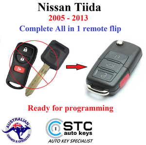NISSAN TIIDA CAR REMOTE FLIP KEY 2005 2006 2007 2008 2009 2010 2011 ...