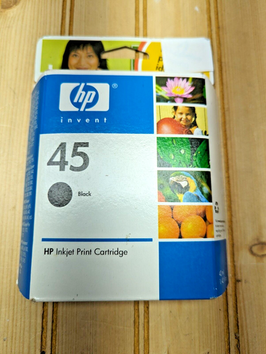HP 45 Black Ink Cartridge Sealed Genuine Original 51645A EXPIRED 04/ ...
