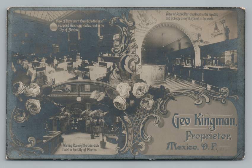 Aztec Bar & Guardiola Hotel Restaurant MEXICO CITY Antique Photo RPPC ...