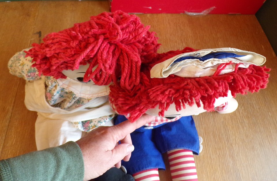 Pair Vtg Red Haired Unbranded Knickerbocker Raggedy Ann/Knickerbocker ...