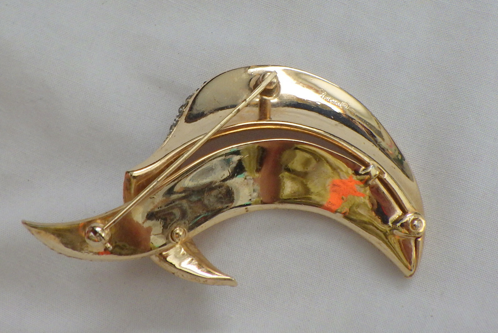 TRIFARI VINTAGE BROOCH, WITH CROWN LOGO - Gem