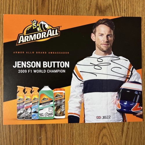 2022 Jenson Button Armor All Signed Autographed Promo Formula 1 F1 Hero ...