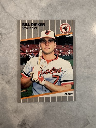 1989 Fleer Bill Billy Ripken Black Scribble Bat Knob #616 Error F Face ...