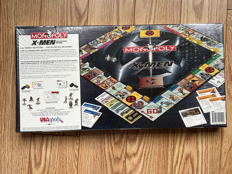 Monopoly X-Men Collector's Edition Board Game 2000 Hasbro Factory NEW ...