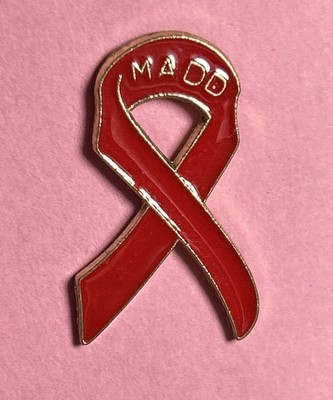 MADD Mothers Against Drunk Driving Red Ribbon Awareness Pin | eBay