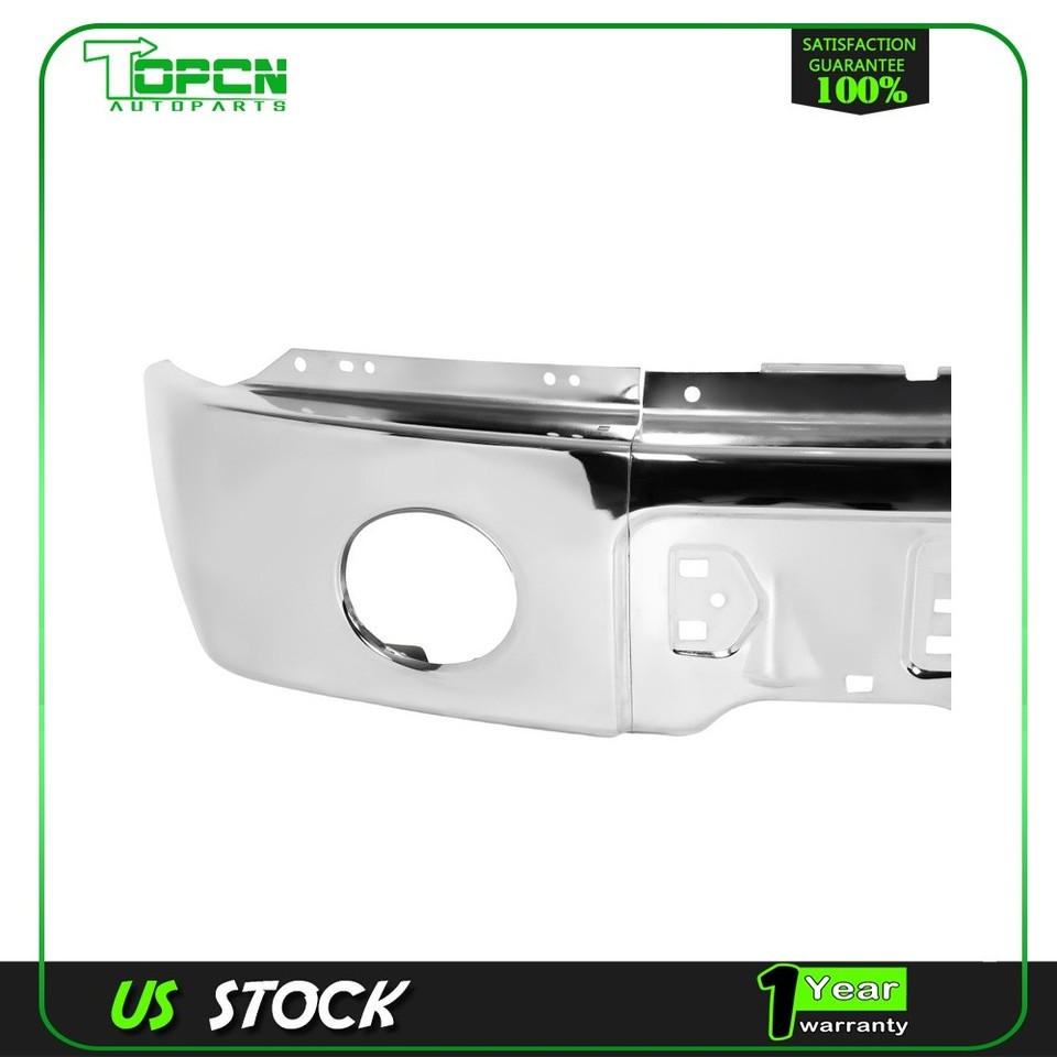 Chrome Silver Front Bumper Fits Ford F-150 09-14 9L3Z17757B w/Fog light ...