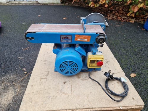 Excel 4"/100mm Linisher / Belt Sander And Disk Sander 240v | eBay UK