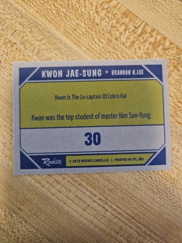 Brandon H. Lee Custom Card - Played Kwon Jae-Sung In Cobra Kai | eBay