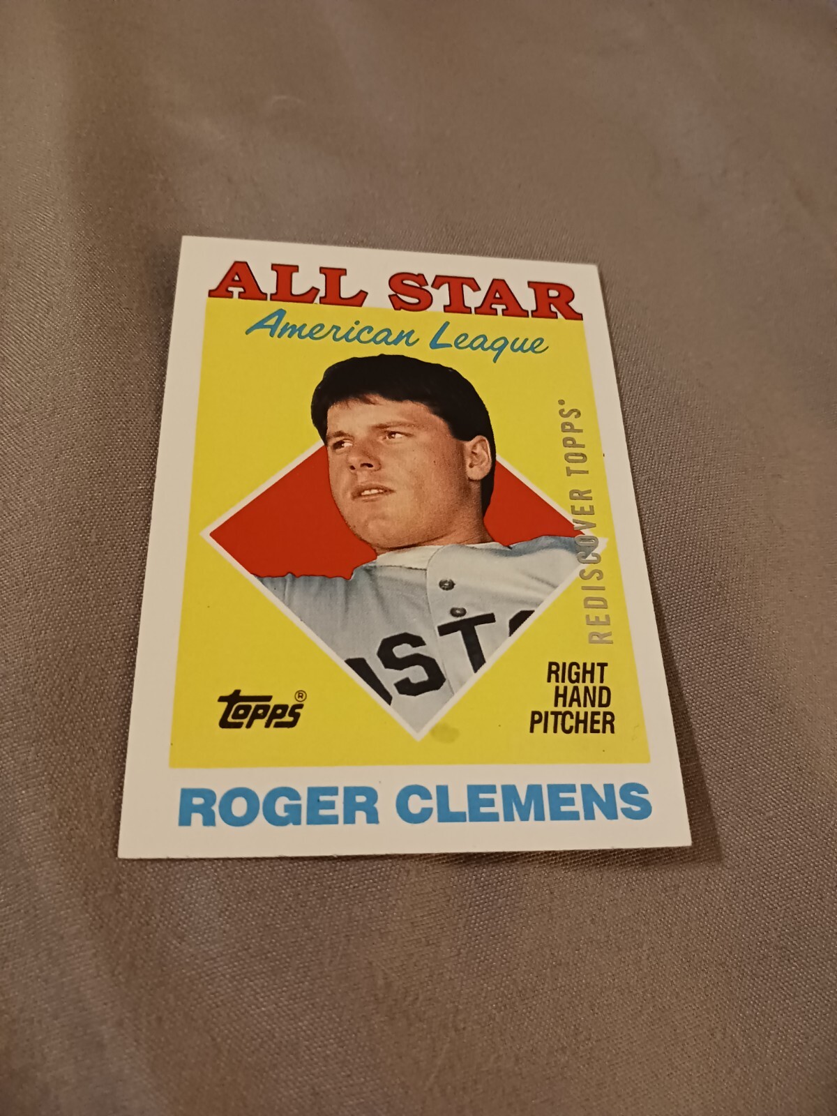 1988 Topps Roger Clemens ALL STAR 394 Rediscover Topps (RARE) Error ...