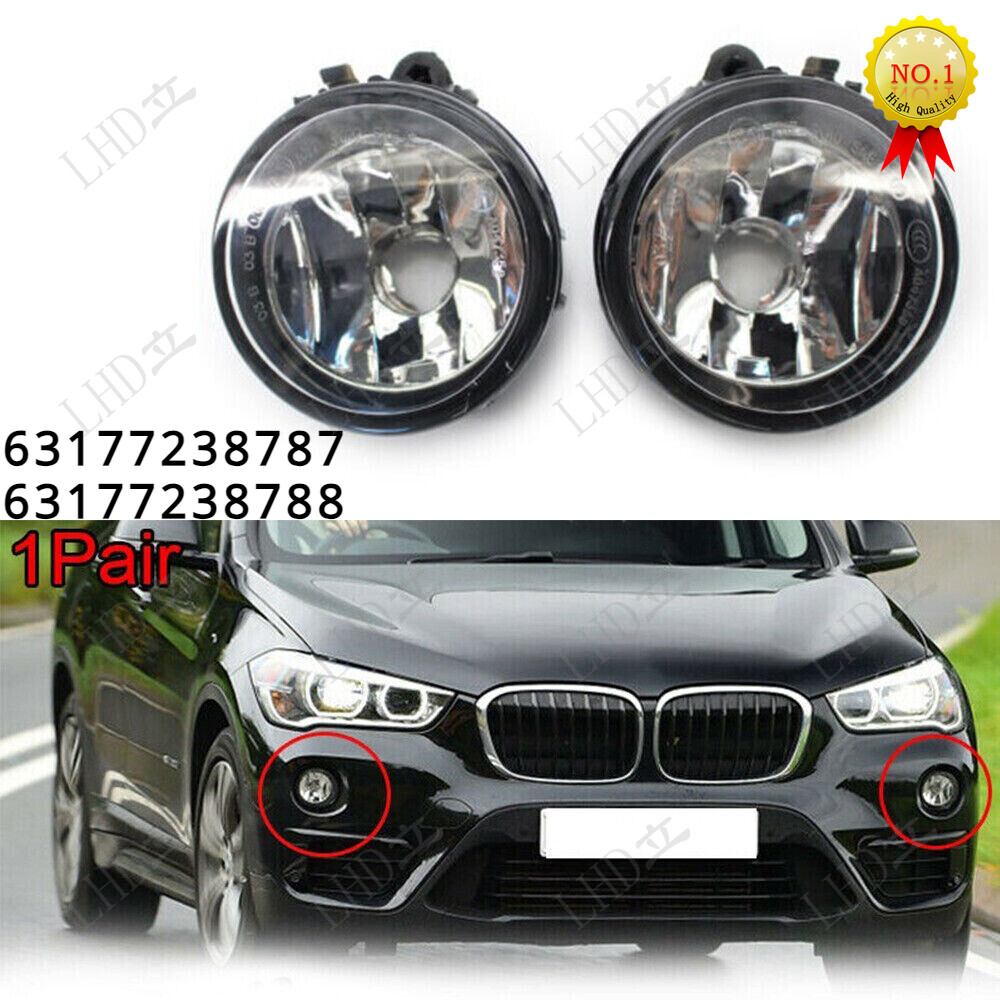 1 Pair Bumper Fog Lights Front Clear Lens Lamps For BMW X3 2011-17 ...