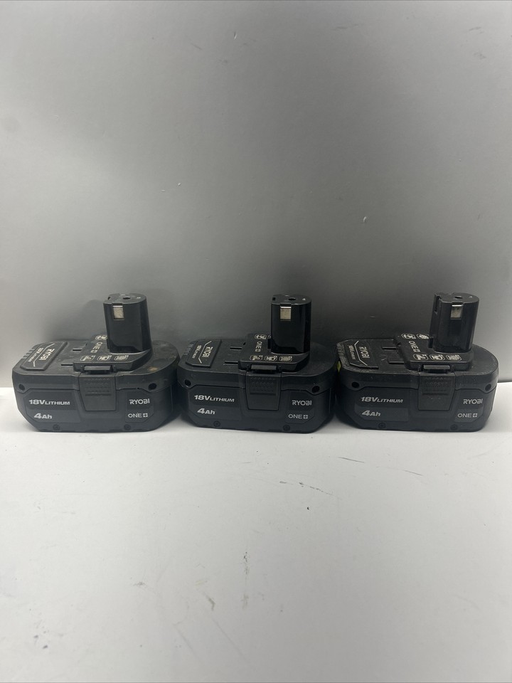 Lot 3 Ryobi PBP005 18V Lithium ONE+ 4.0 Ah Battery FOR PARTS ...