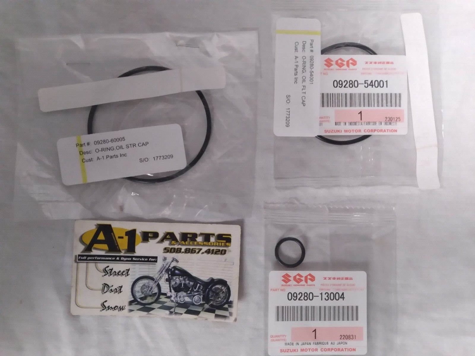 NEW OEM SUZUKI Oil CHANGE O-Ring Set 09280-54001 09280-13004 09280 ...
