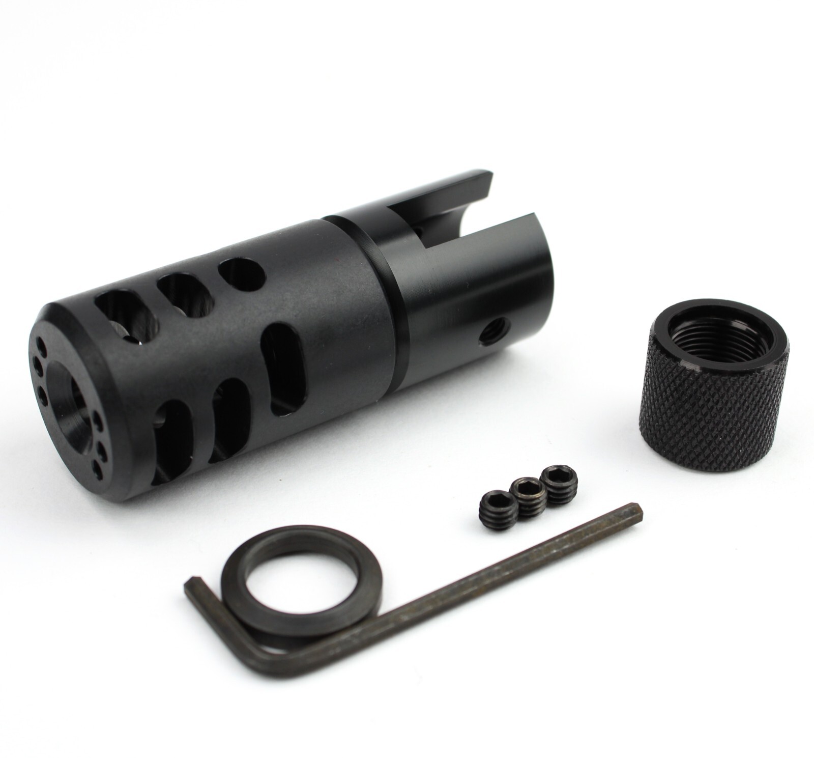 Black Muzzle Brake/Linear Compensator Compatible with Ruger 10/22 1022 ...