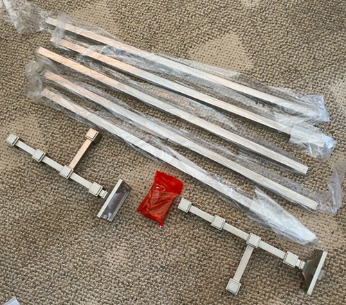 Restoration Hardware Callton Dillon Train Towel Bar Shelf Rack Satin ...