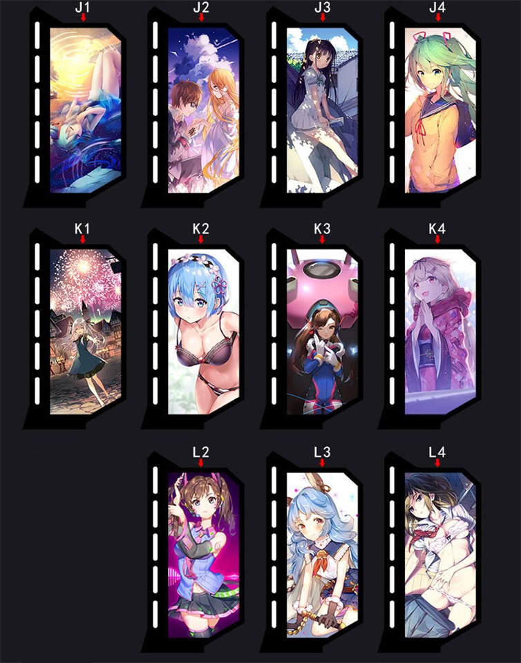 GPU Card Stand Anime Light Board For Computer Graphics Card Bracket ...