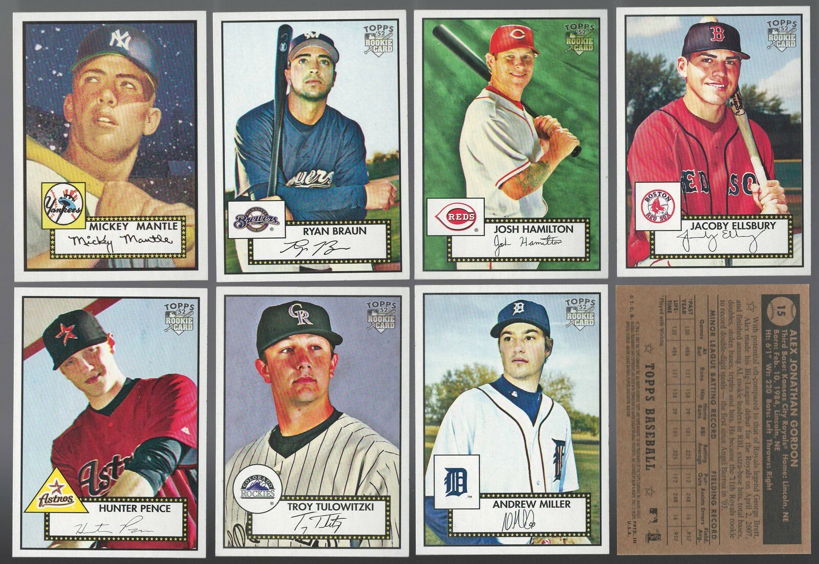 2007 Topps 52 BLACK BACK Parallel Single Card 1952 Rookie Card Logo RC ...