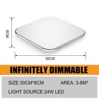 LED Ceiling Light Square Modern Panel Down Lights Bathroom Bedroom ...