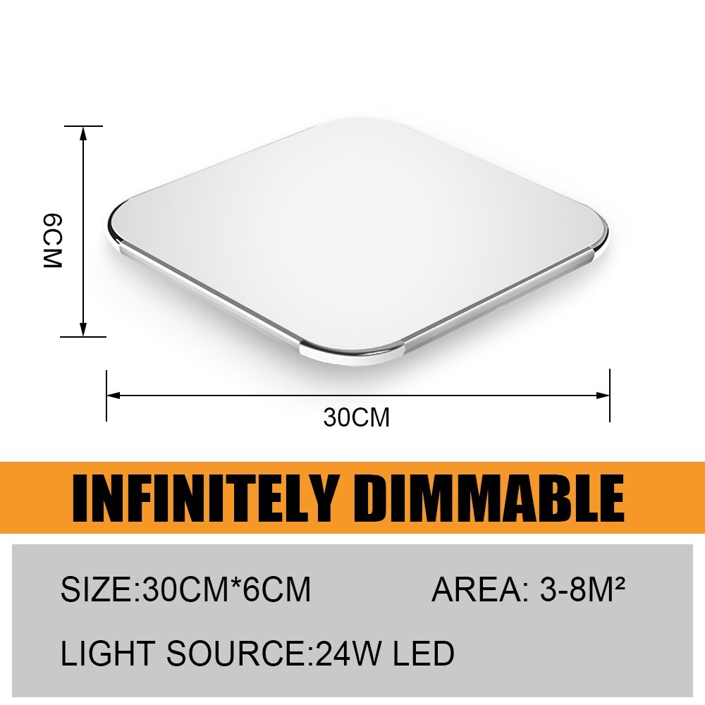 LED Ceiling Light Square Modern Panel Down Lights Bathroom Bedroom ...