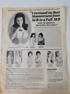 1970 Mark Eden womens bust developer increase bustline Barbara Hayes ad | eBay