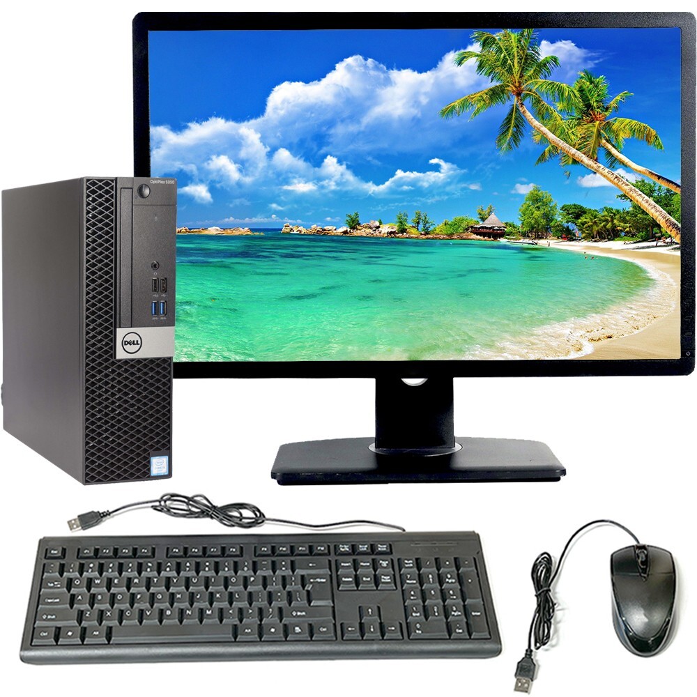 Dell Desktop i5 Computer PC 8GB RAM 1TB HD 22in LCD Windows 10 Pro Wi ...
