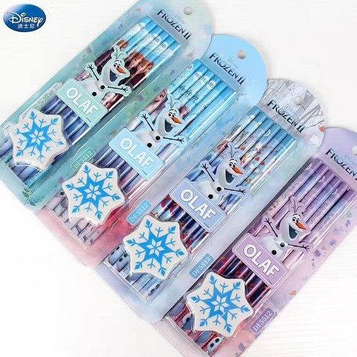12PC Frozen Elsa HB Pencils Snow Eraser Kids Childrens Party Bag ...