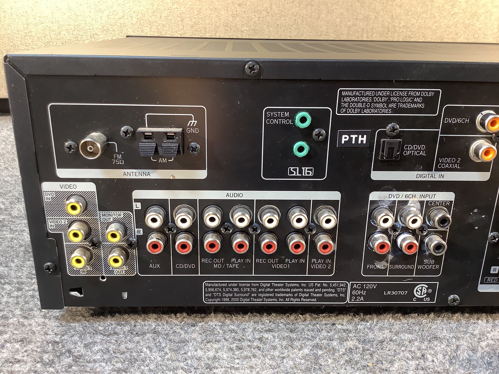 Kenwood AV Receiver Amplifier Active EQ Stereo Vr-616 Surround Sound ...