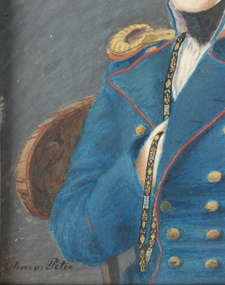 Amalie von Peter "Baron Otto von Stutterheim", high quality miniature ...