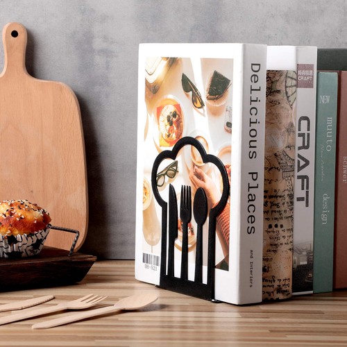 Books Metal Book Ends Spoon Kitchen Cookbook Bookends Bookends For ...