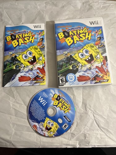 SpongeBob's Boating Bash (Nintendo Wii, 2010) CIB with Manual Complete ...