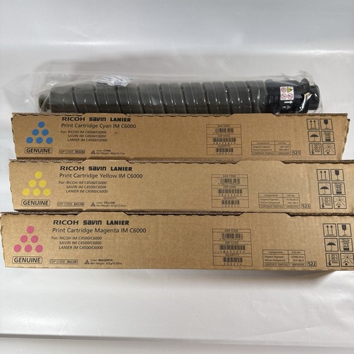 NEW Genuine Ricoh IMC4500/C6000 CMYK Toner Set 842287,842280,842281 ...