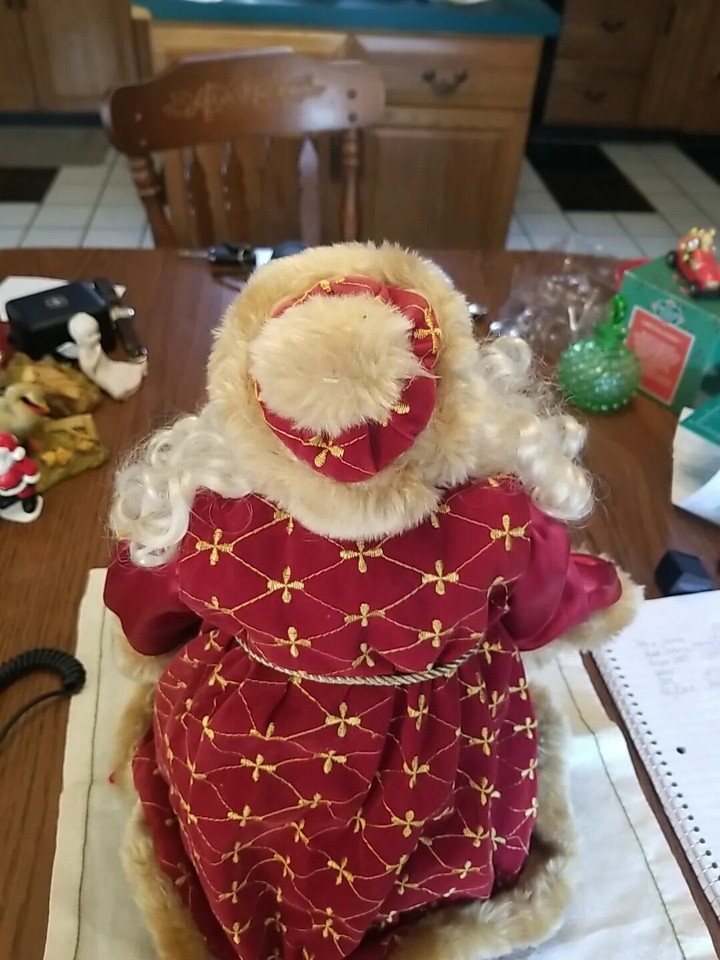 Santa Claus Christmas Tree Topper German/Old World Type - Apprx. 16 ...