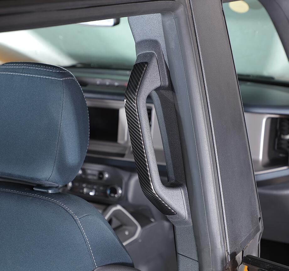 For 2021-2023 Ford Bronco 4Door Carbon Fiber B Pillar Grab Handles ...