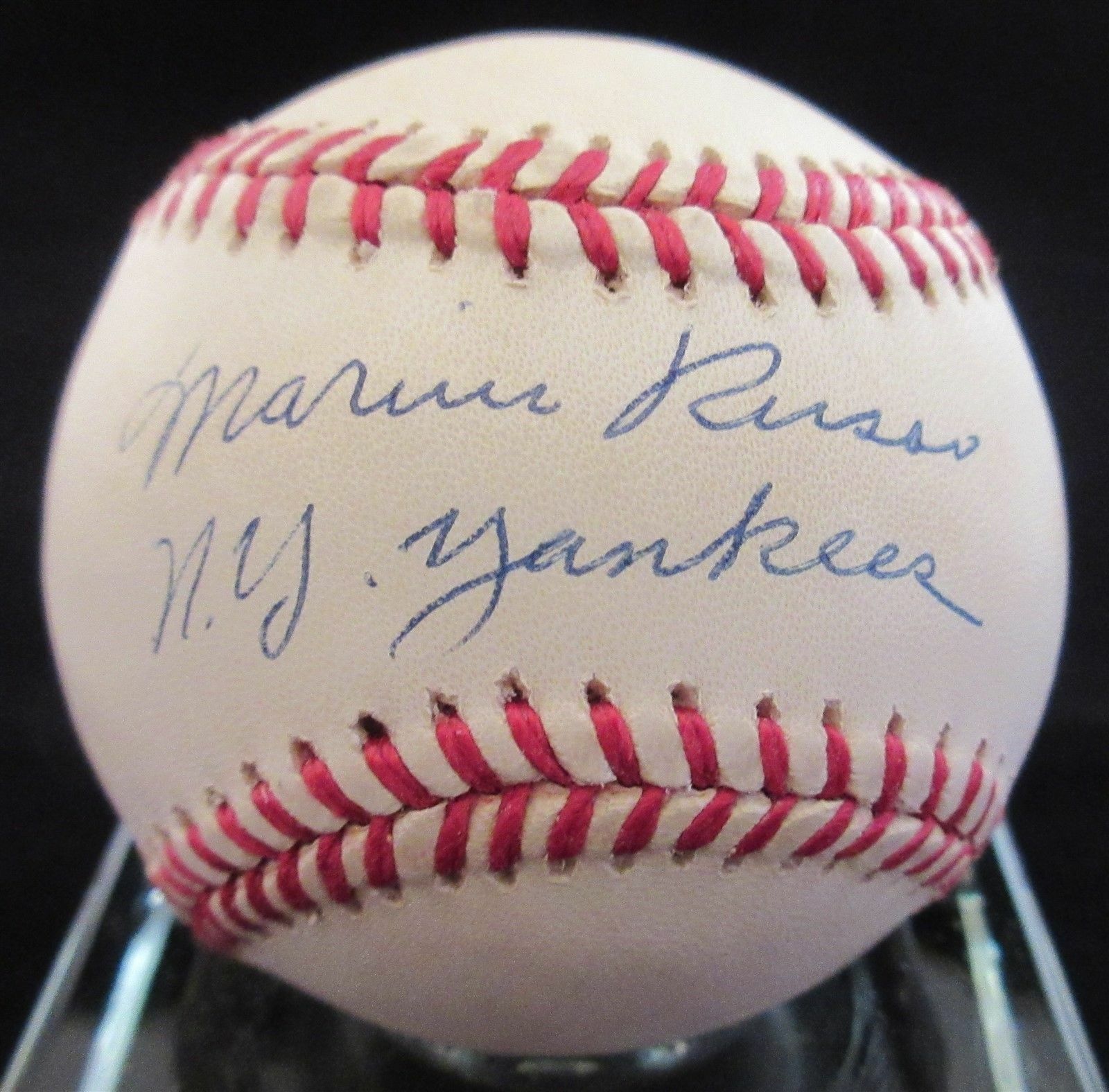 Marius Russo NY Yankees Signed AL Baseball - PSA DNA | eBay