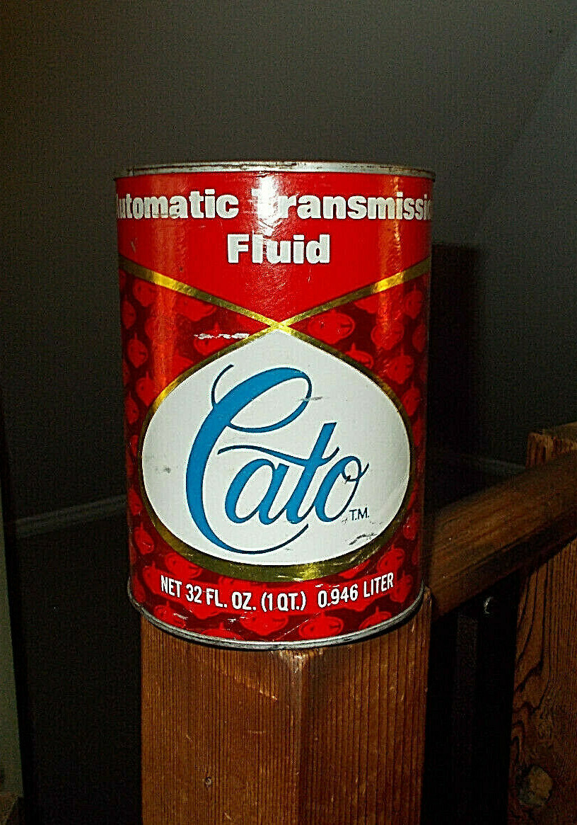 VTG 1 QT. CATO AUTOMATIC TRANSMISSION FLUID MOTOR OIL CAN FULL | eBay