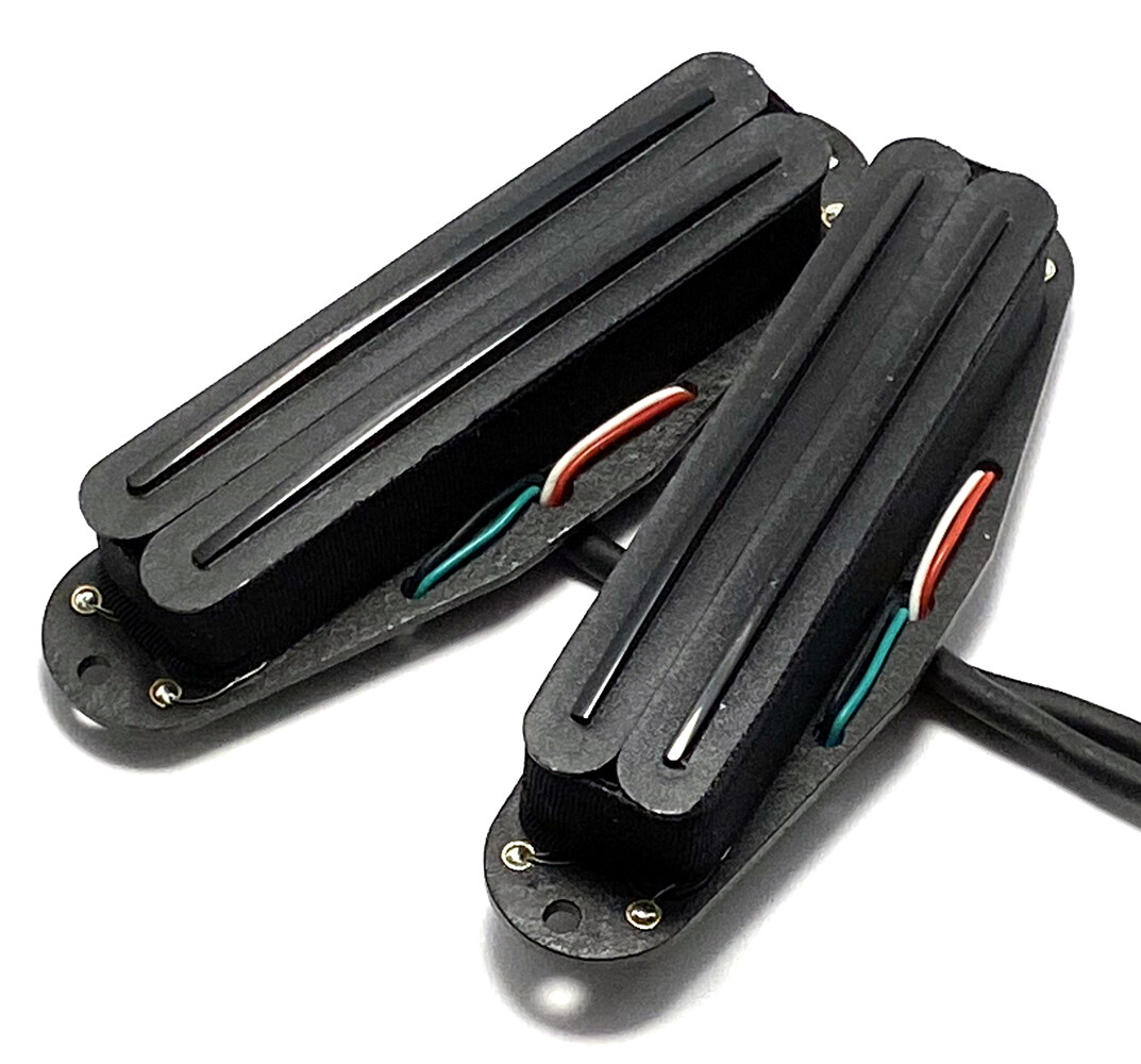 Set of 2 Duo Rail Pickups by Dragonfire, Strat Sized 4W Humbuckers ...