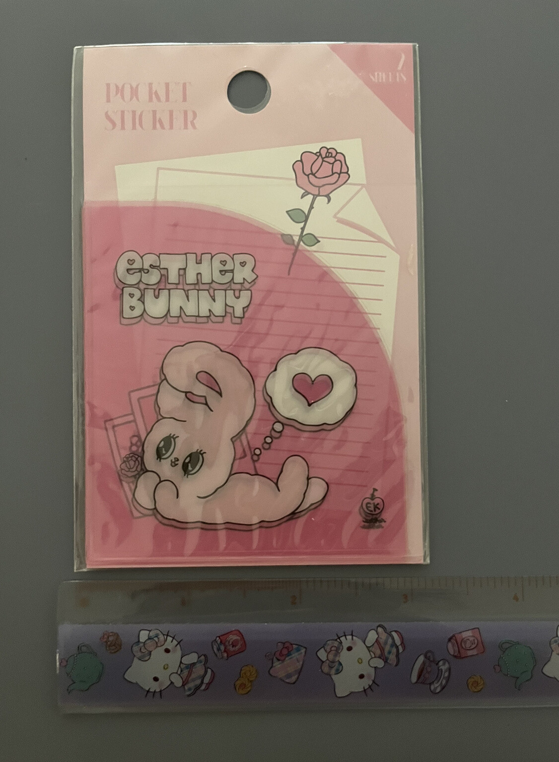 esther bunny rabbit cute pinkplanner pocket file diary journal korean ...