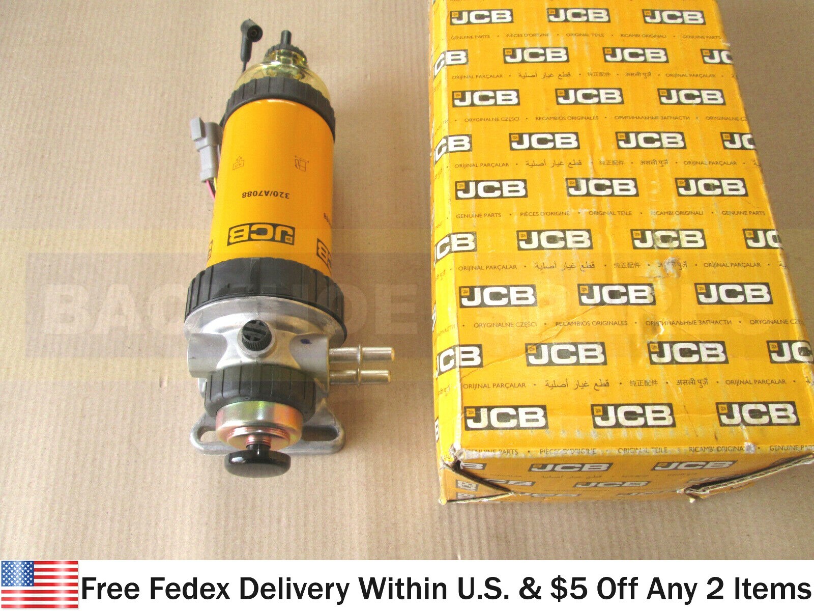 JCB PARTS - GENUINE JCB FUEL FILTER ASSEMBLY - 30 (PART# 320/A7088 320/ ...