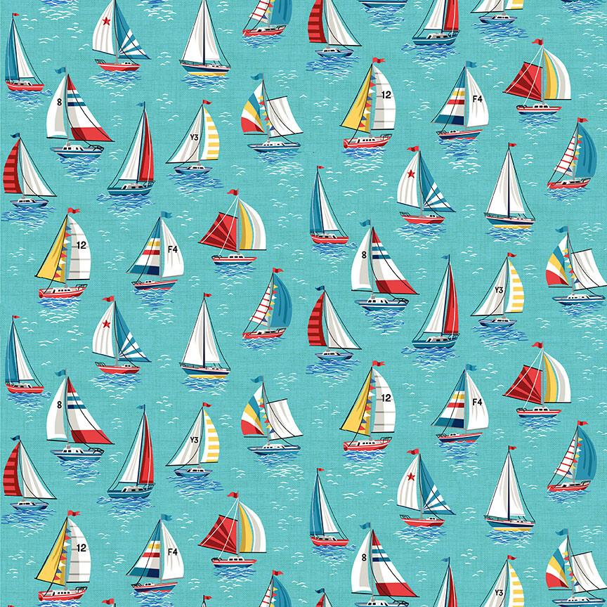Seaside Cotton Fabric Mixed Ocean Nautical Sea Beach Patchwork Craft ...