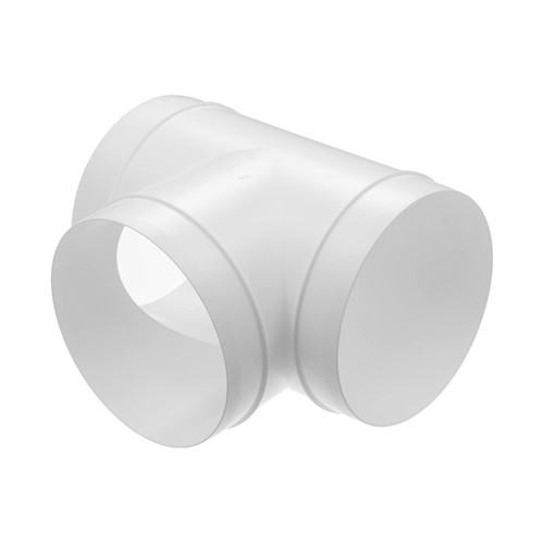 6" Inch Plastic White 3 Way T Joints Duct Splitter For Exhaust Fan ...
